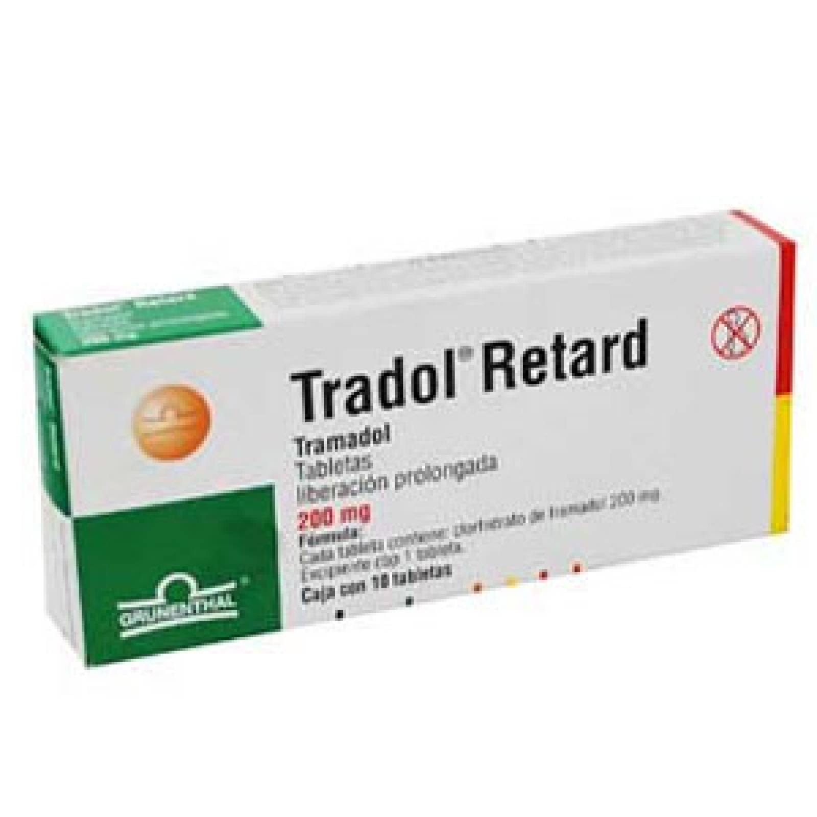 TRADOL RETARD 200 MG CAJA 10 TABLETAS