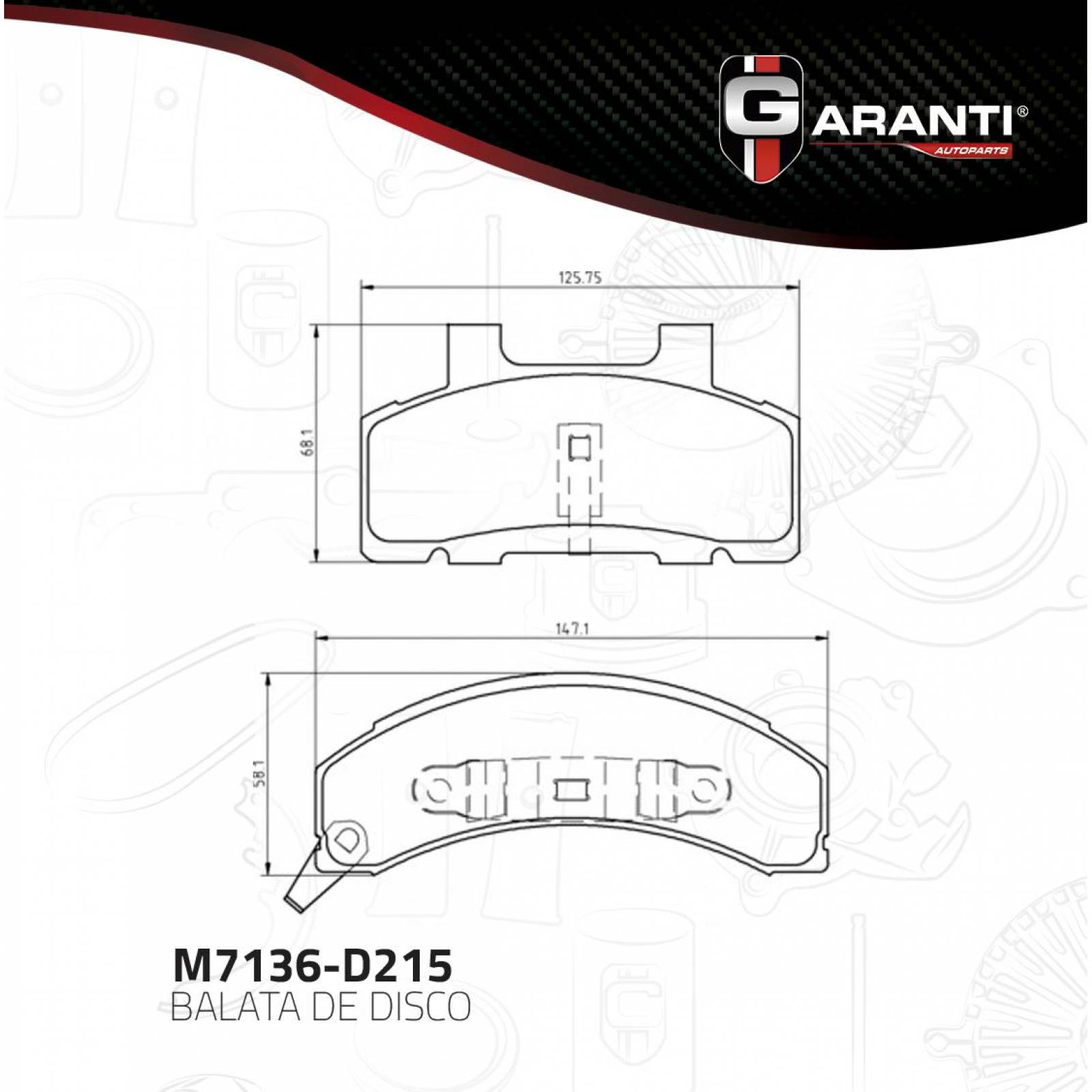 Balata Para Pontiac 6000 1984 - 1991 (Garanti)