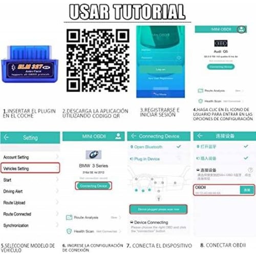Escaner OBD2 ELM327 Para Dodge H100 1993 - 2014 (Alerón)