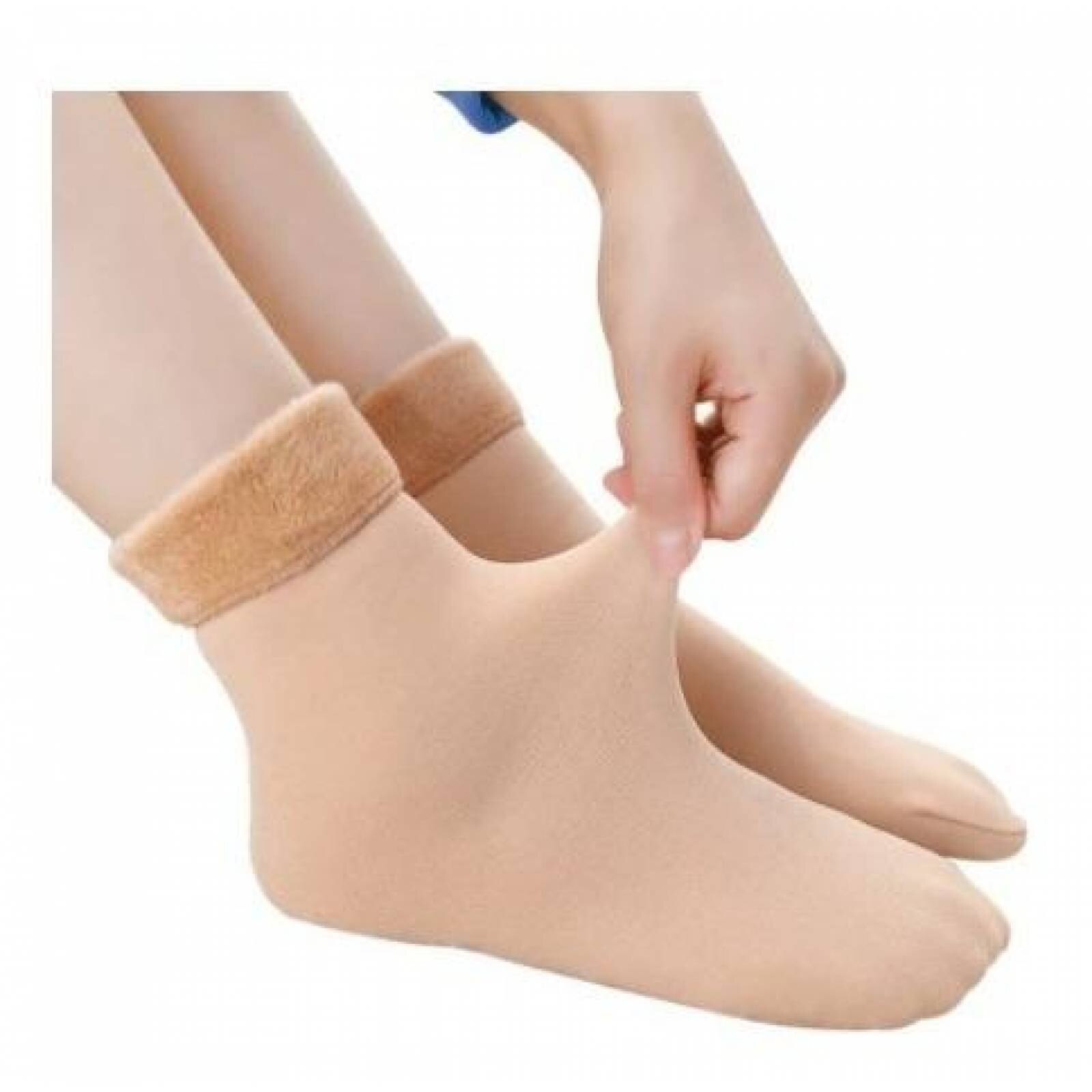 Calcetas Térmicas Invierno Mujer De Terciopelo Suave V-166