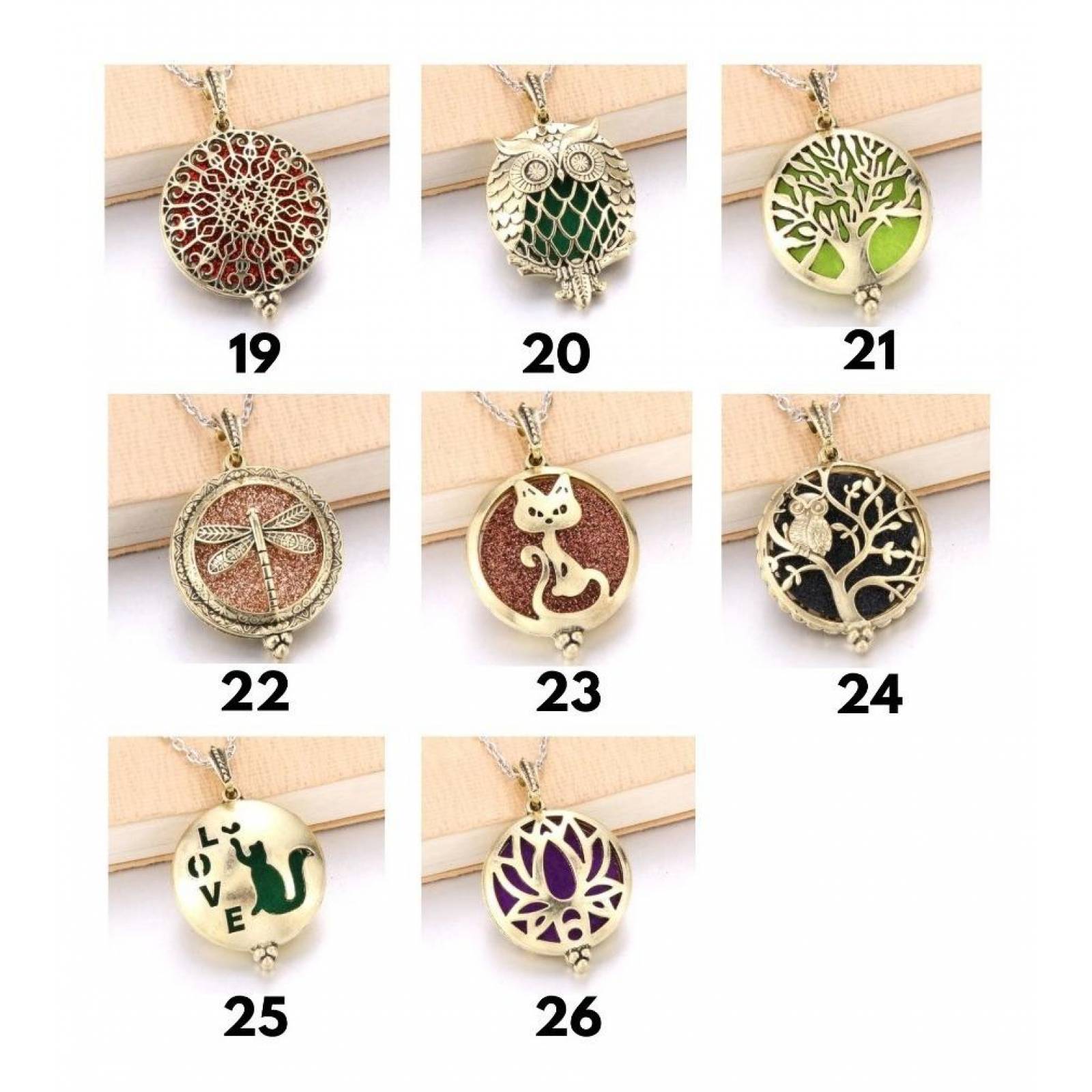 Hermoso Collar Medallon Con Difusor De Aromaterapia J-025 20