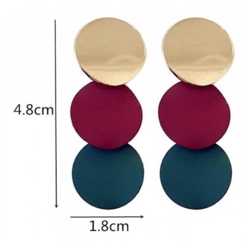 Hermosos Aretes Formas Geométricas Variedad Color Mpb-482 482 red 7