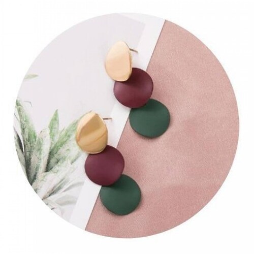 Hermosos Aretes Formas Geométricas Variedad Color Mpb-482 482 red 7