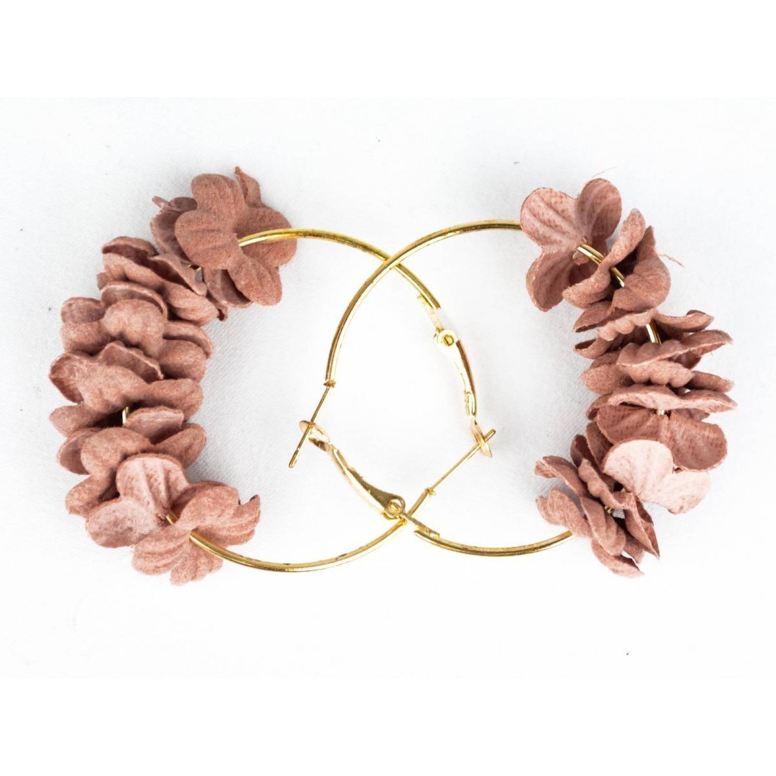 Arracadas Para Mujer De Flores J-010 Rosa