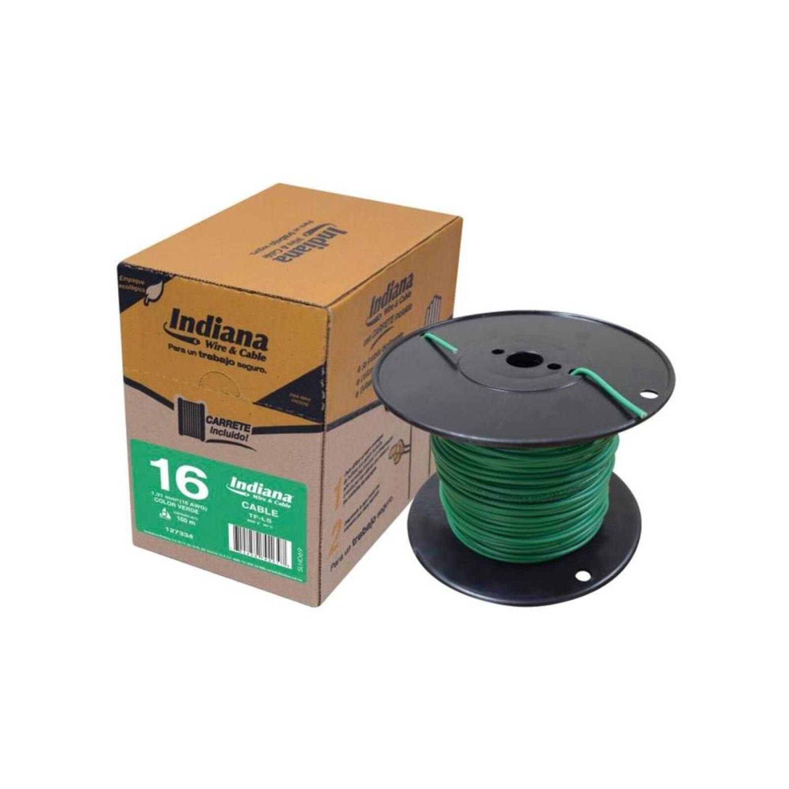 Cable Calibre 16 Indiana Tf-ls Verde 100 M