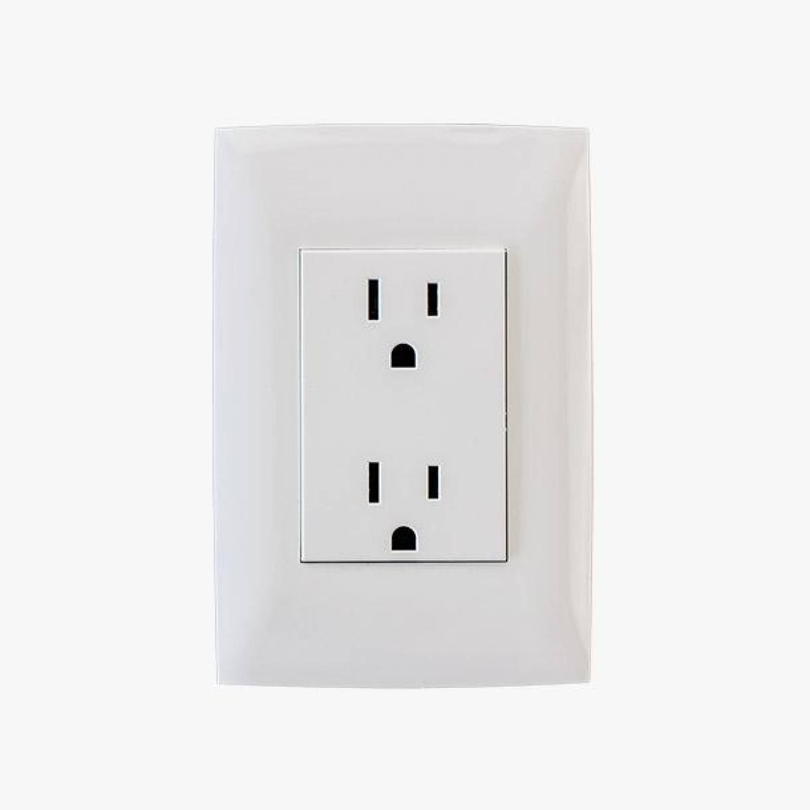Receptaculo dúplex con tierra y placa blanco - Sears
