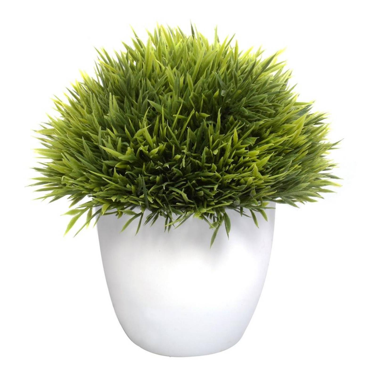 Planta Decorativa Pasto Corto Artificial Blanco 17 X 14 Cm