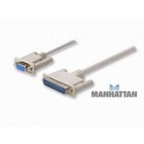 Cable Null Modem Manhattan Db9 H - Db25 M 1.8m 314770