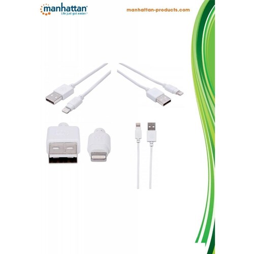 Cable Ilynk Lightning Manhattan (8p A Usb) Blanco 3.0 Mts