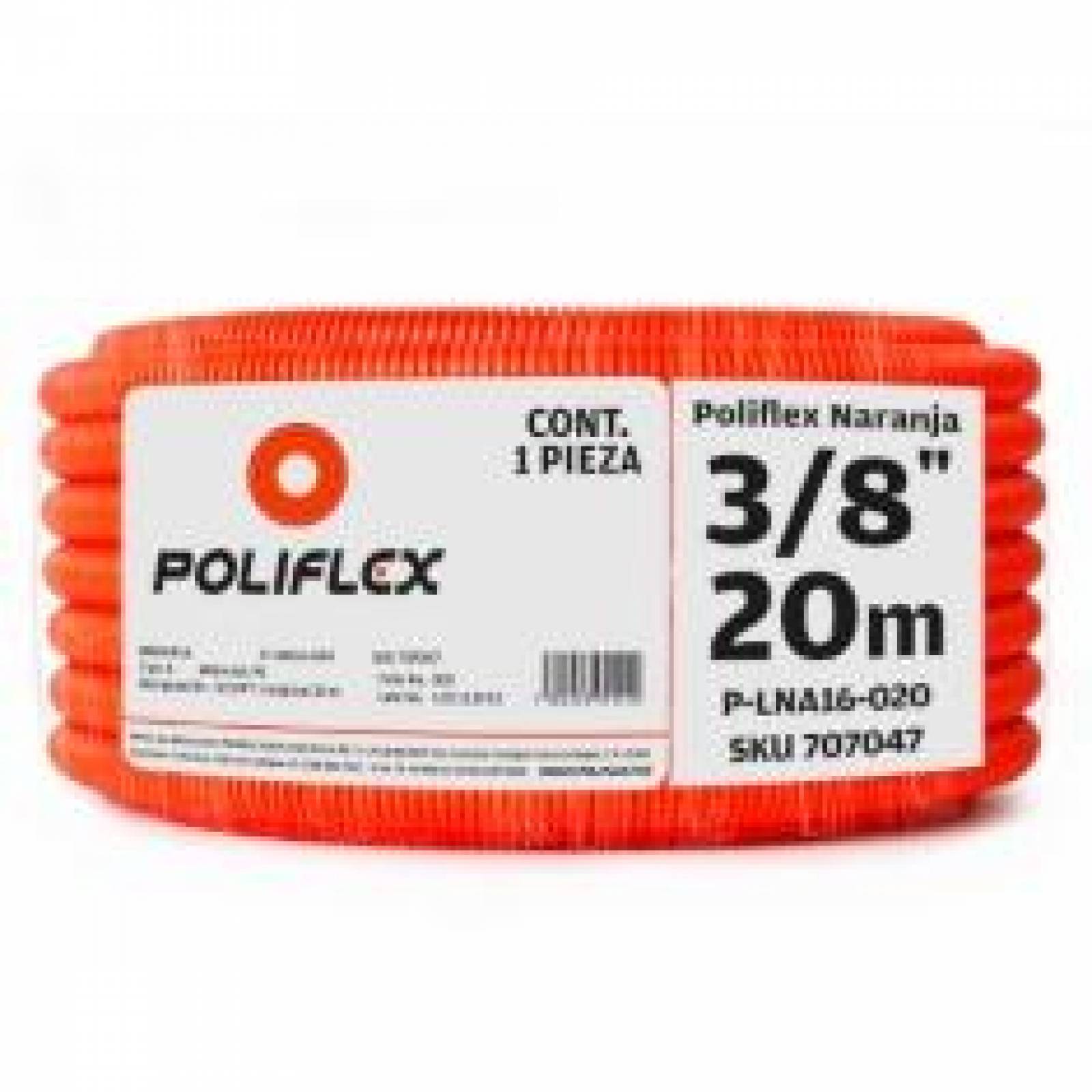 Poliflex De Polietileno 3/8 Pulgada Naranja