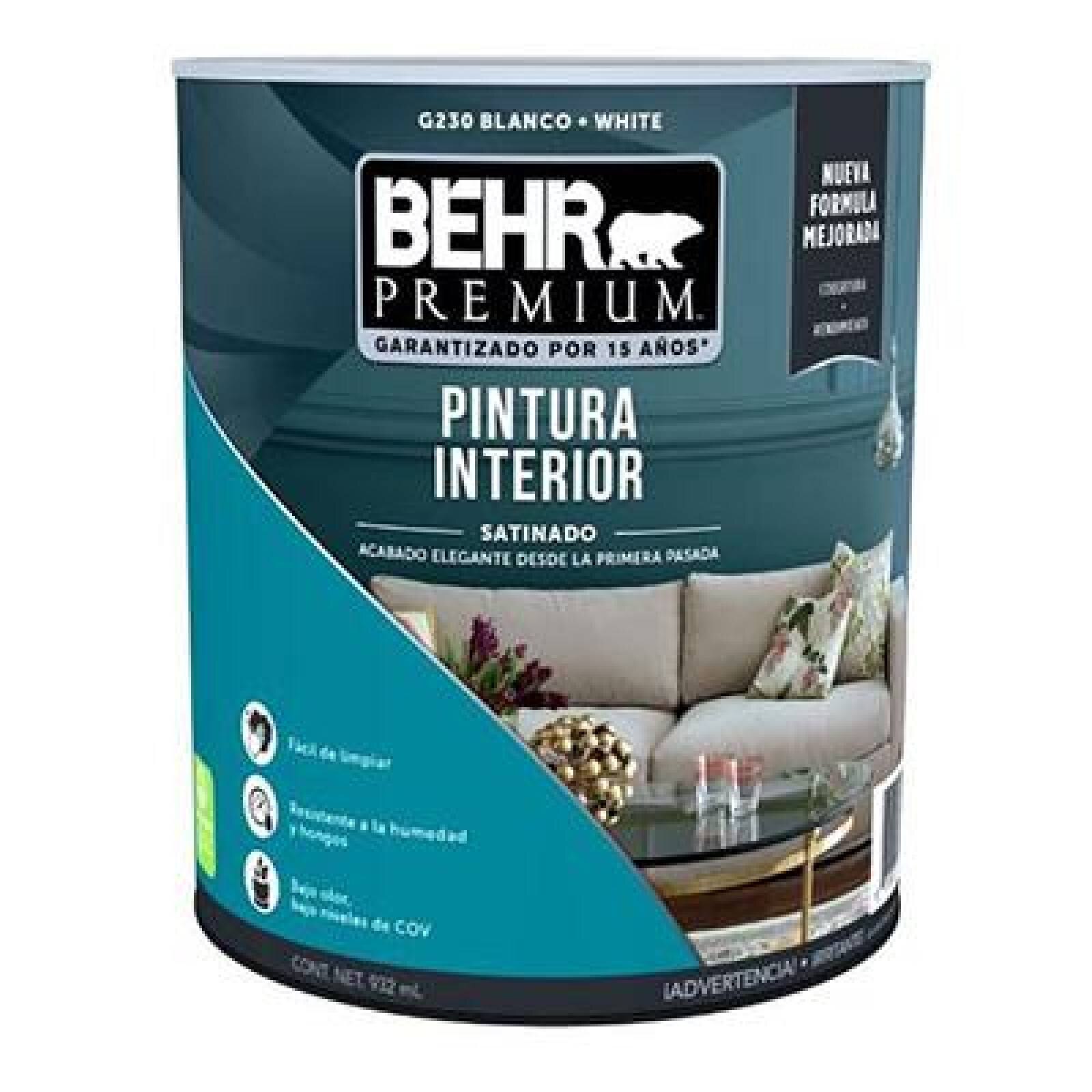 BEHR PINTURA PREMIUM INTERIOR SATINADO DEEP G233S