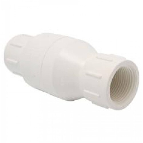 VALVULA CHECK PVC CEDULA 40 ROSCABLE 1/2 PULGADA
