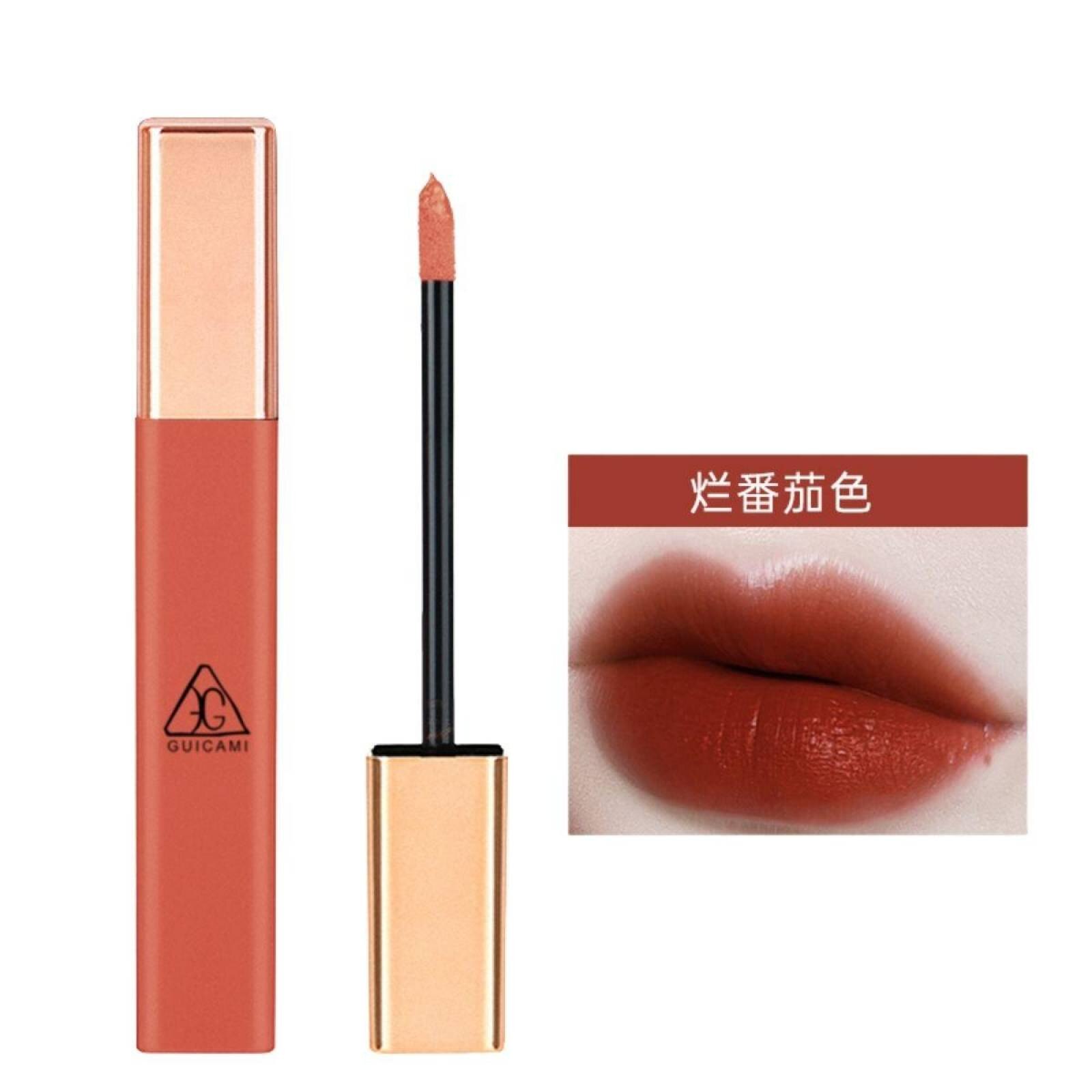Labial Matte Coreano Mujer Moda V-218 Marrón