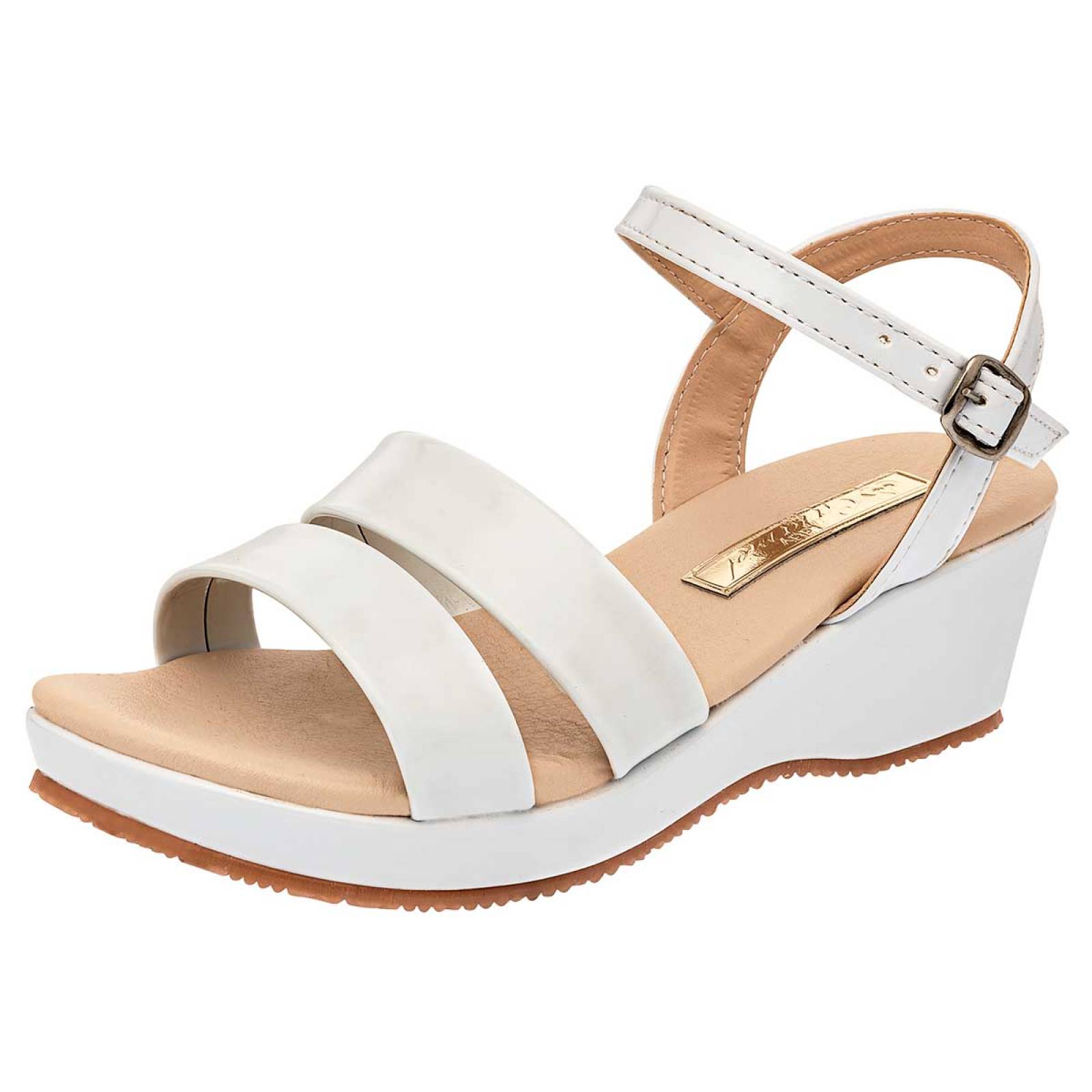 SANDALIA CARAMEL 0010 Color Blanco para Mujer Tx2