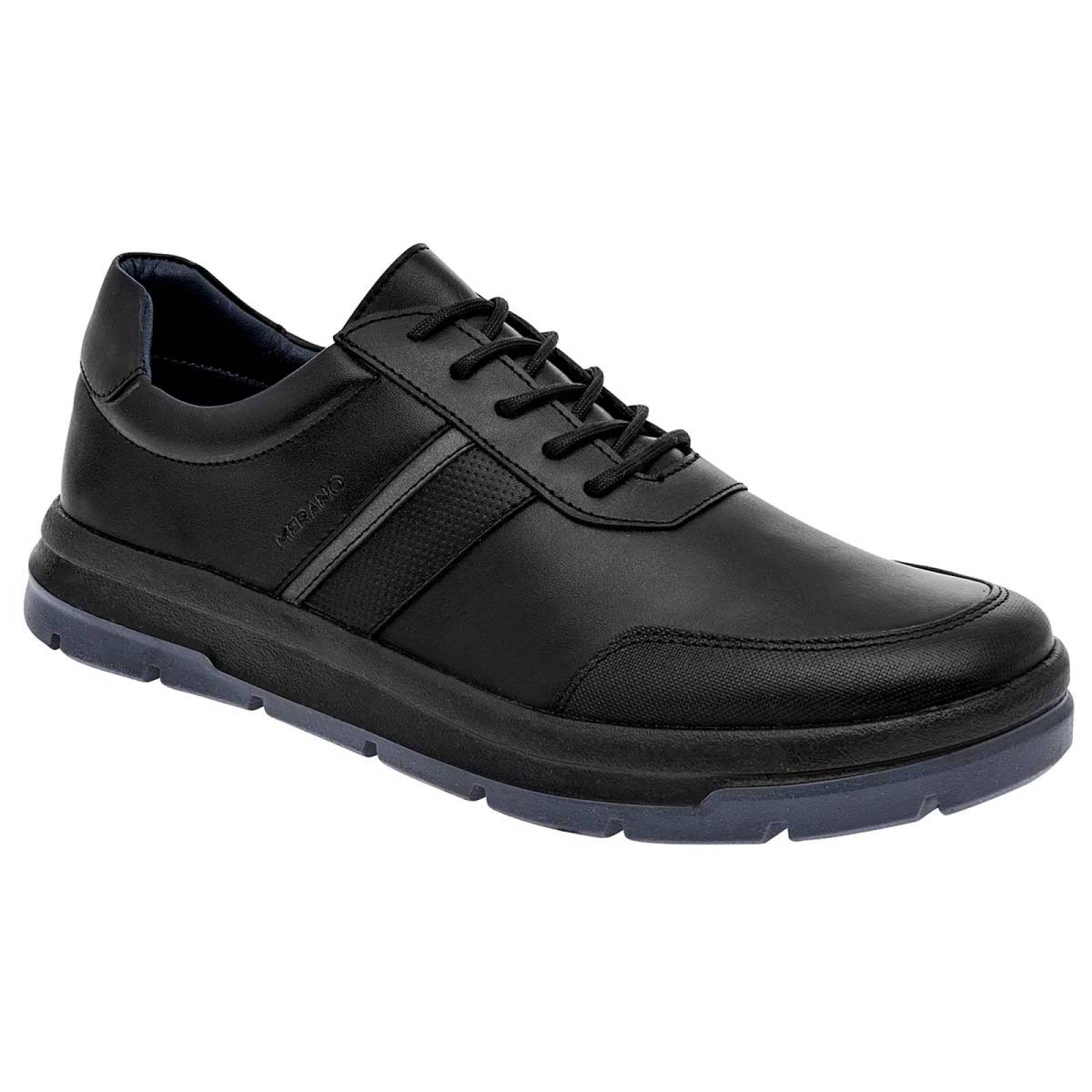 ZAPATO CASUAL Merano 42090 Color Negro PARA Hombre Tx5