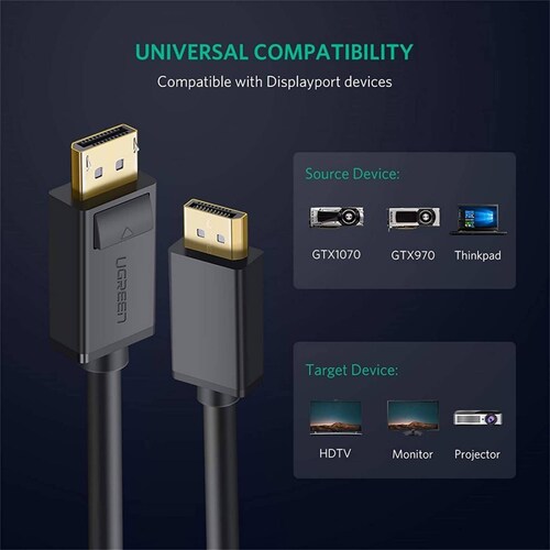 Cable Displayport A Displayport Ugreen Hd 4K 2K 1.5m