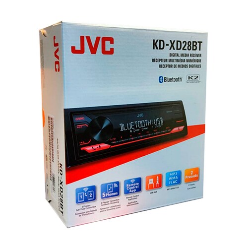 Autoestéreo Jvc Kd-xd28bt Medios Digitales 13 Bandas