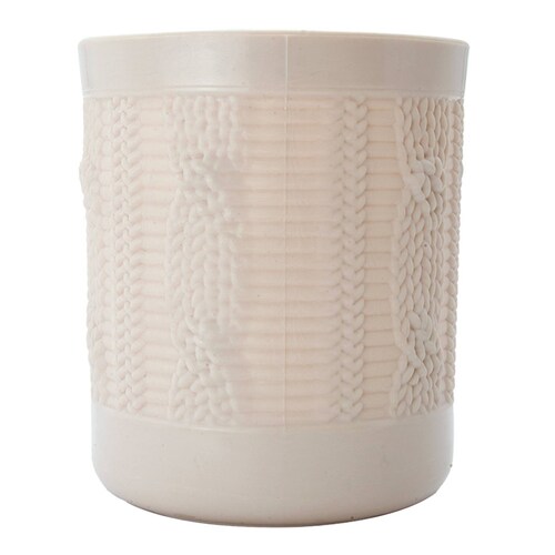 Pocillo labrado 12 cm polietileno Beige Megaplast