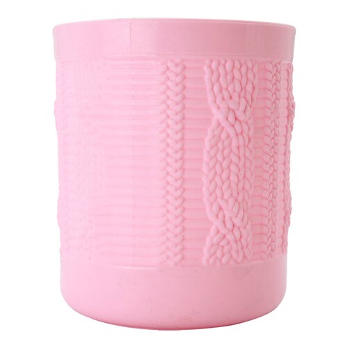 Pocillo labrado 12 cm polietileno Rosa Pastel Megaplast