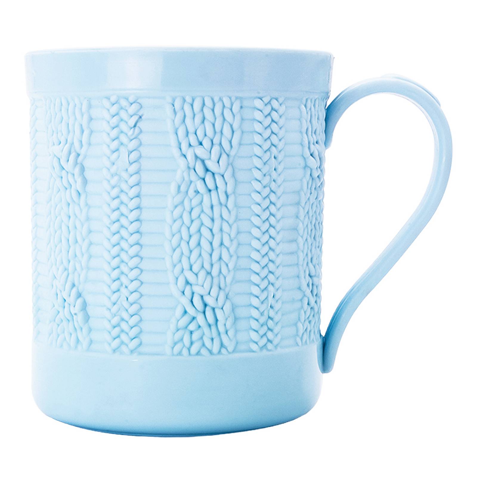 Pocillo labrado 12 cm polietileno Celeste Pastel Megaplast