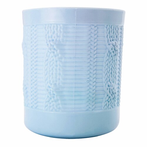 Pocillo labrado 12 cm polietileno Celeste Pastel Megaplast
