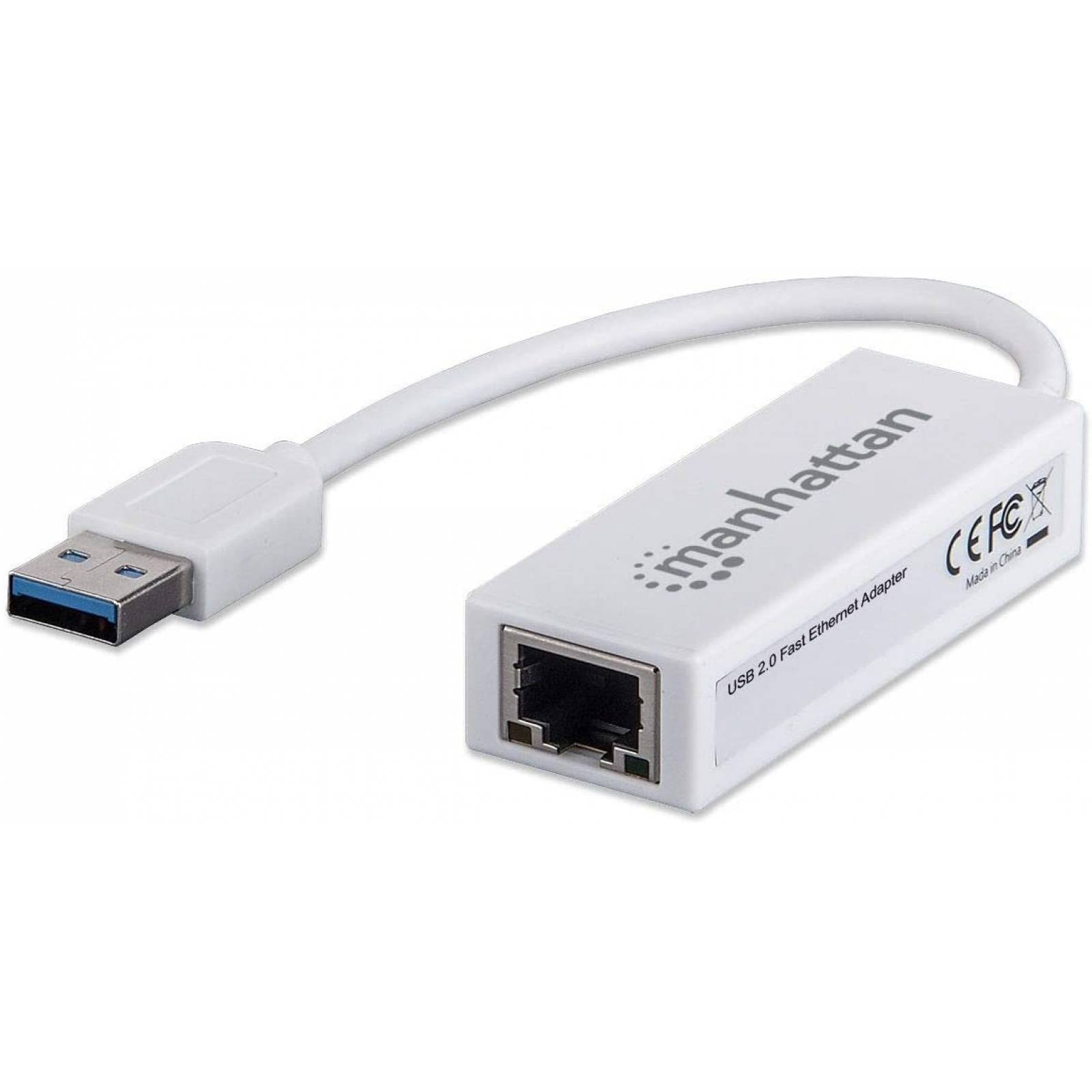 Adaptador Manhattan (506731) Fast Ethernet-USB, 100 Mbit/s, Color ...