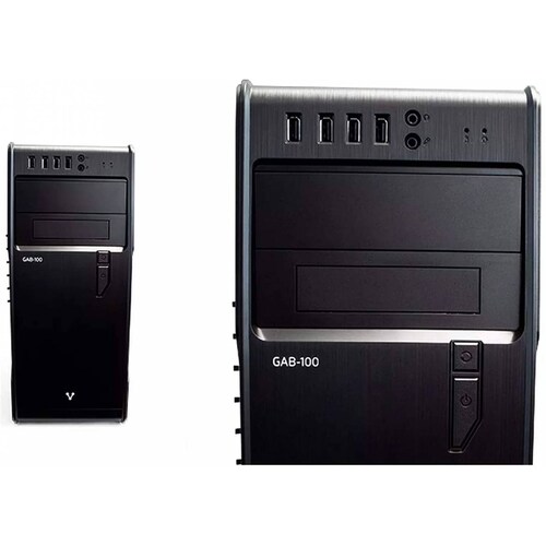 Gabinete Vorago GAB-100, ATX, Micro ATX, Mini ITX, 4xUSB y 2x3.5mm ...