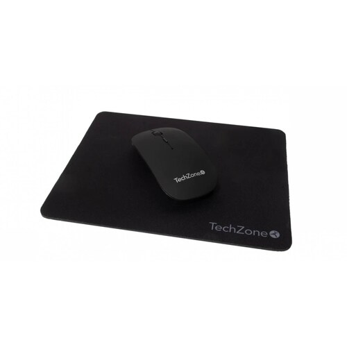 Kit Mouse inalambrico recargable y Mousepad Techzone, 1600 Dpi, Color ...