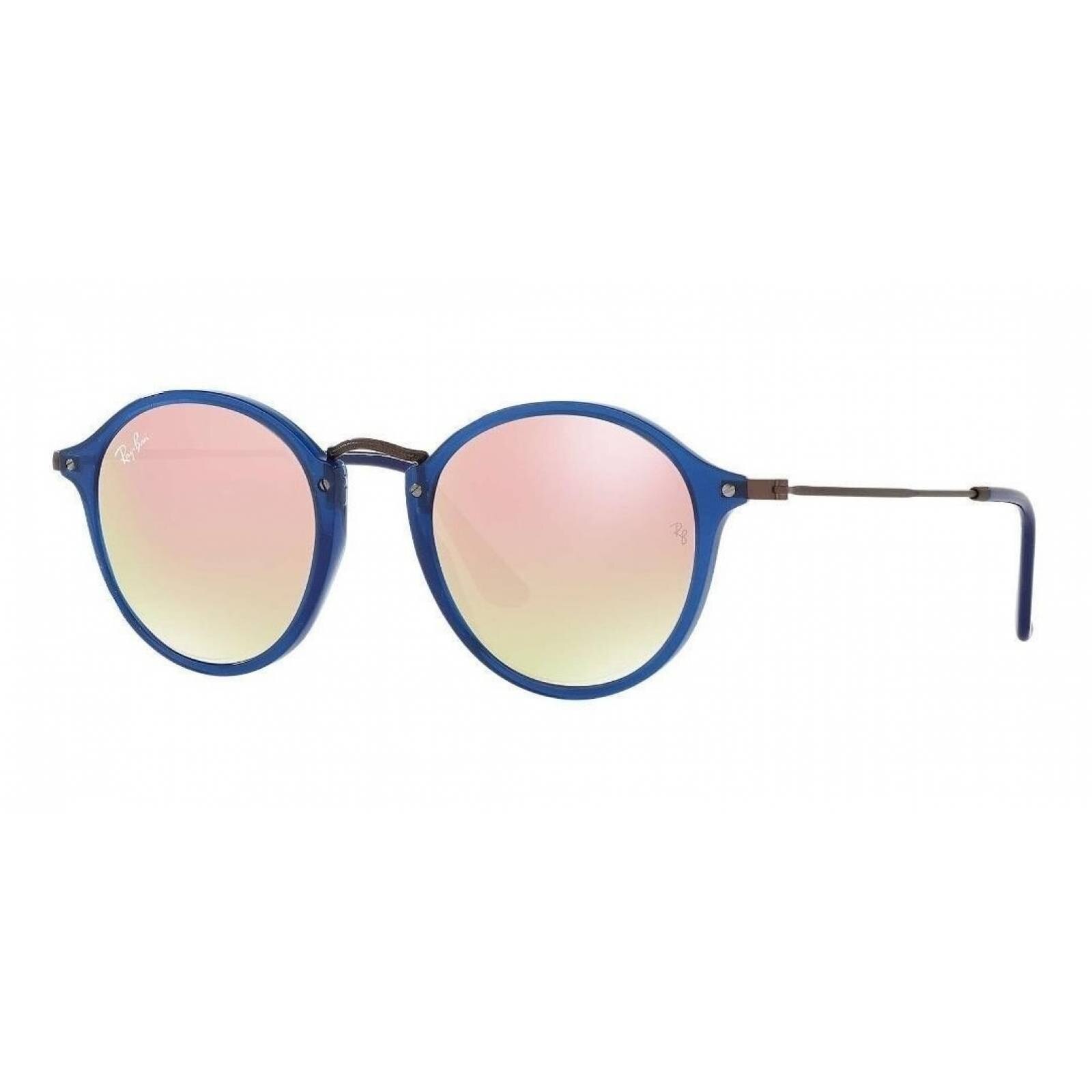 Ray Ban Rb2447 6254/7o Round Fleck Rosa Espejo Azul P1