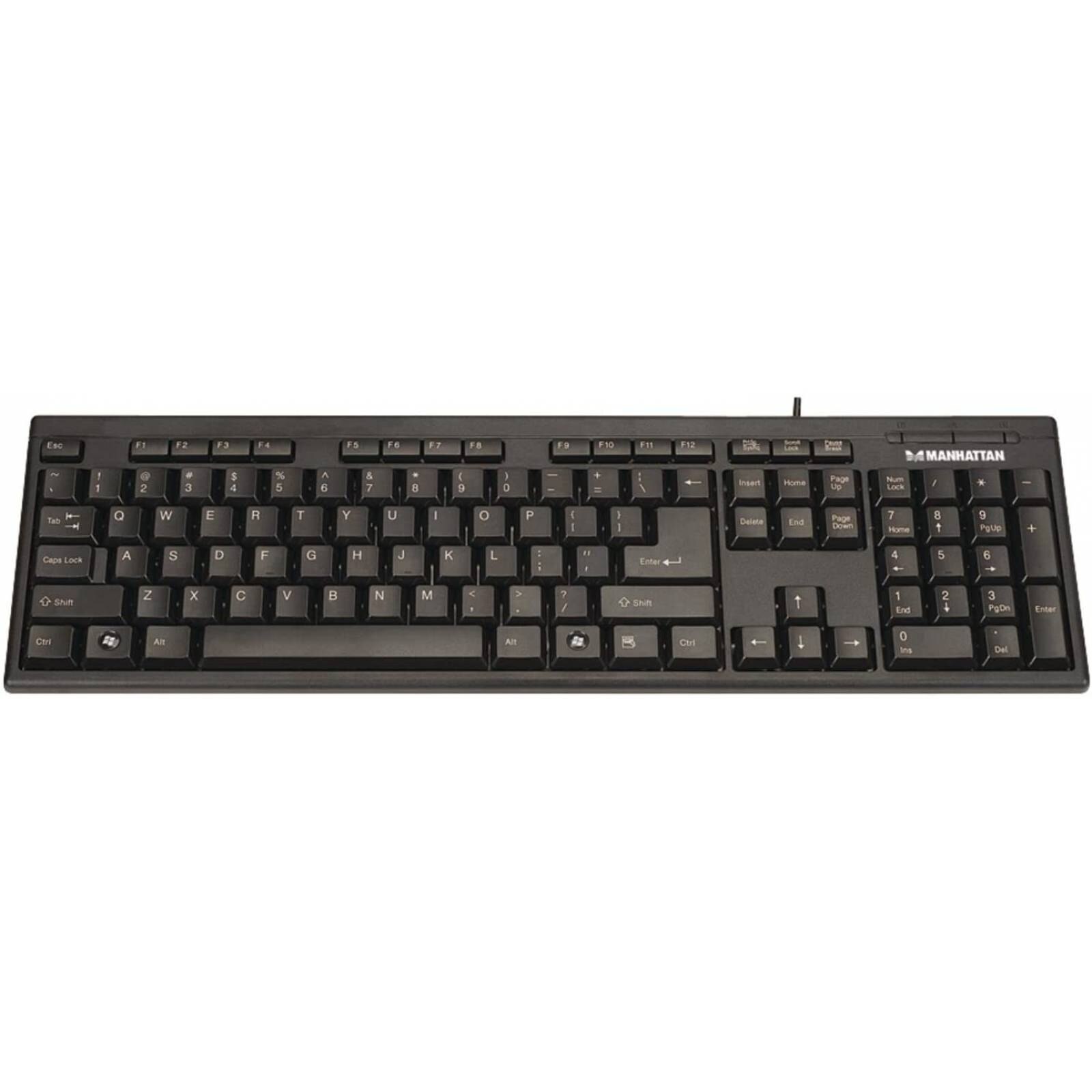 Teclado Manhattan 175708 Estándar USB, Negro