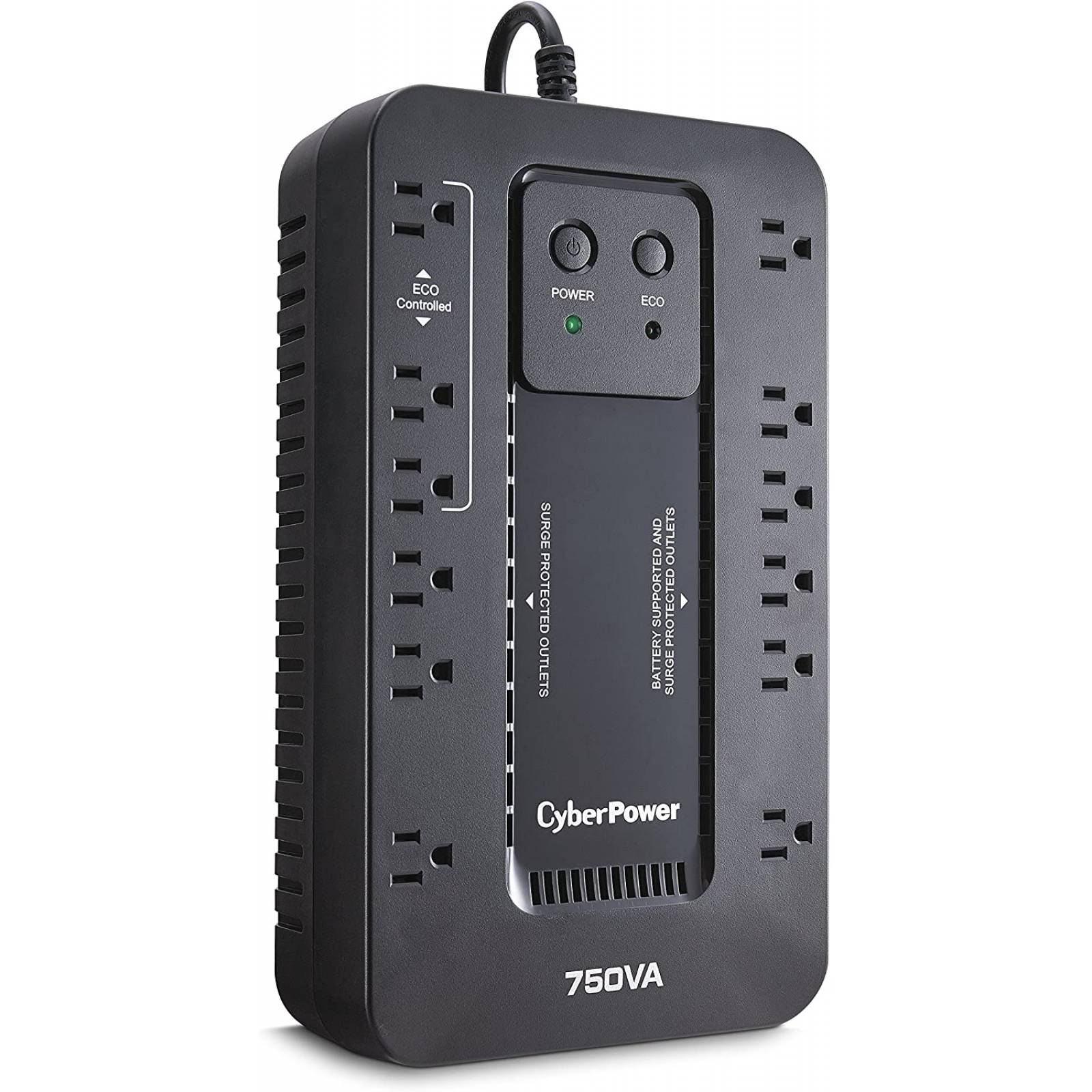 UPS/NO BREAK CYBERPOWER EC750G 750VA/450W STANDBY/COMPACTO/12NEMA