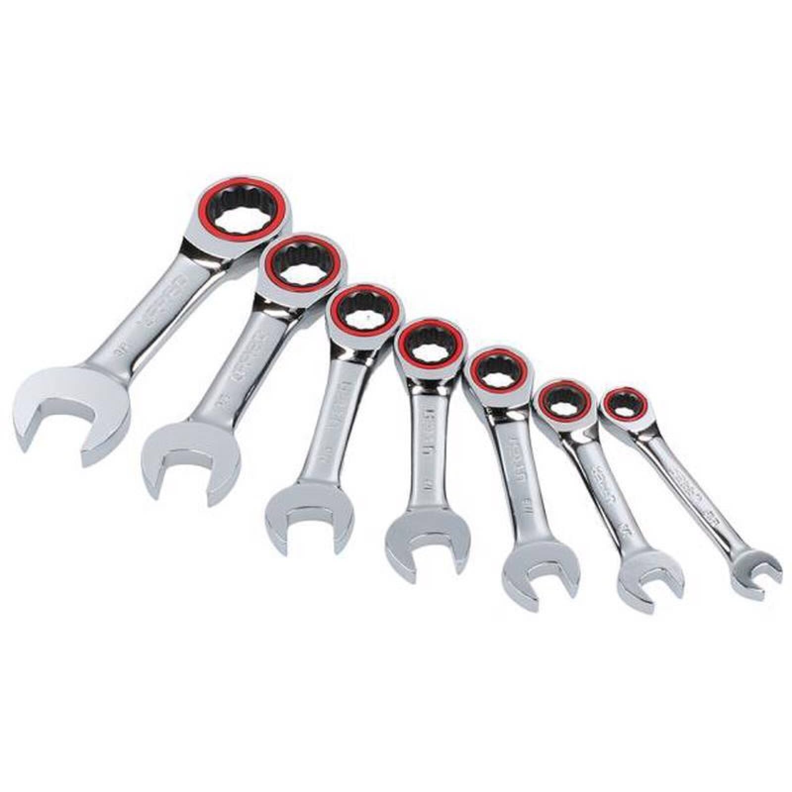 Juego 7 llaves cortas matraca flexibles en 12MS7 - Codigo: 12MS7 - Marca: Urrea