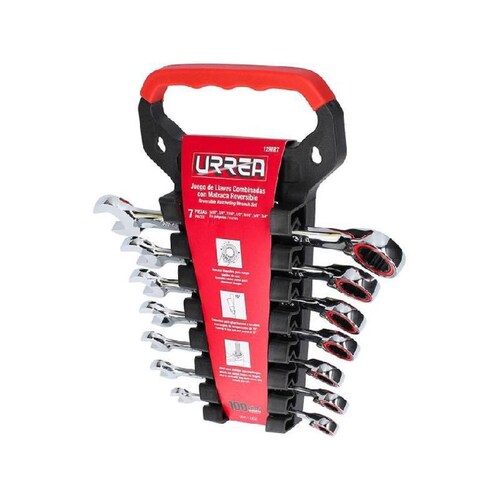 Juego 7 llaves reversibles matraca flexibles 12MR7 - Codigo: 12MR7 - Marca: Urrea