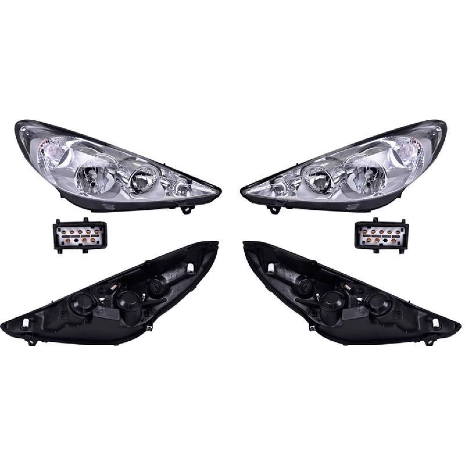 Faros compatible con Peugeot 207 2009-2011 - 5 Puertas Eléctrico con ...
