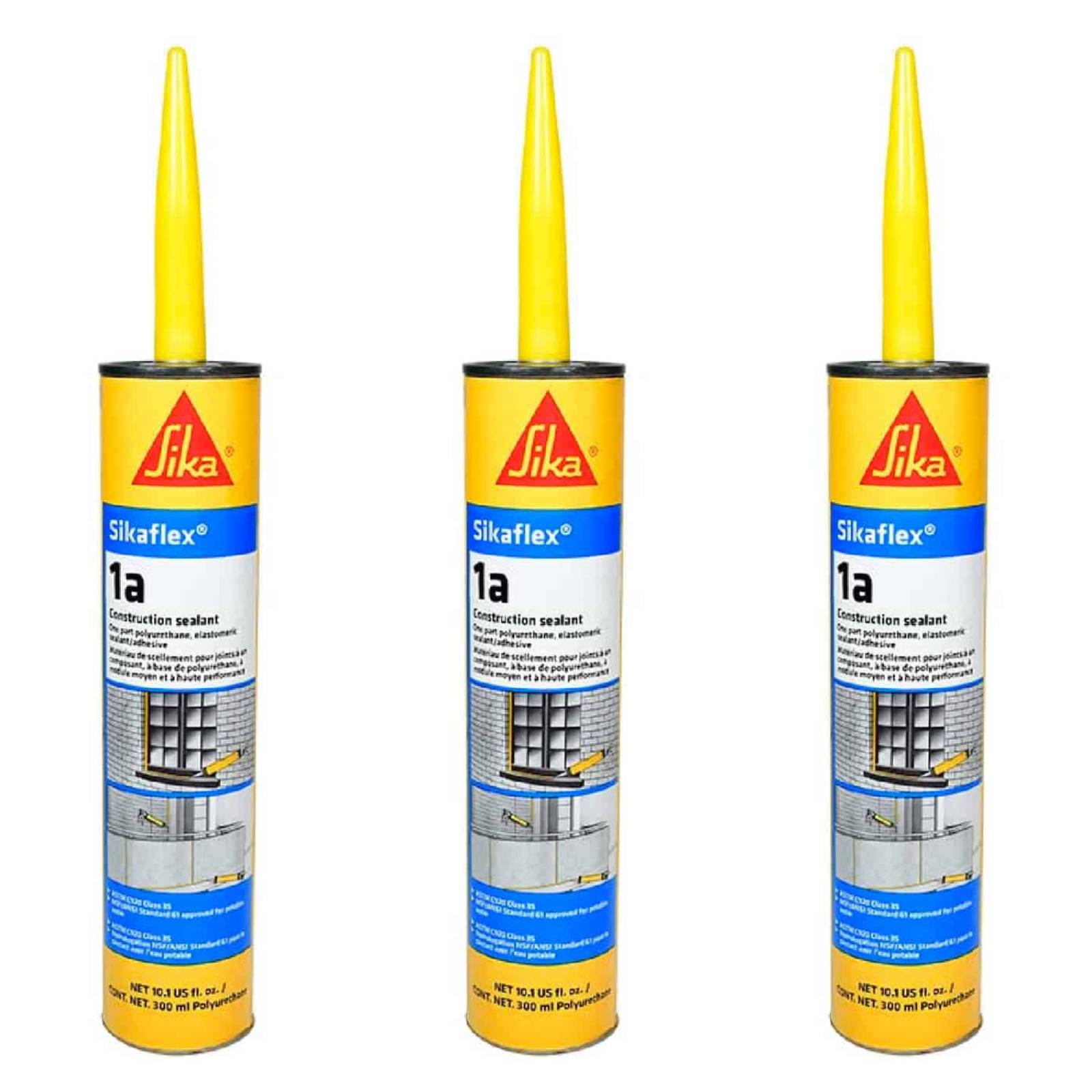 3 PACK SIKAFLEX 1A GRIS CARTUCHO 0.411 KG SIKA