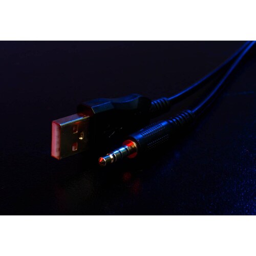 Audifonos Gaming VSG Gemini negro RGB PC móviles consolas 3.5mm usb