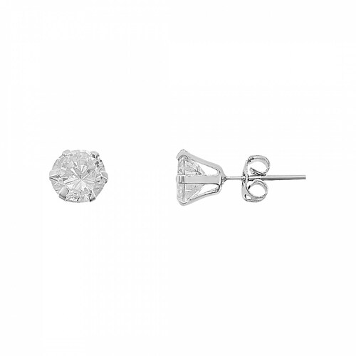 Broquel Circonia Recto 8Mm .925 - 2040