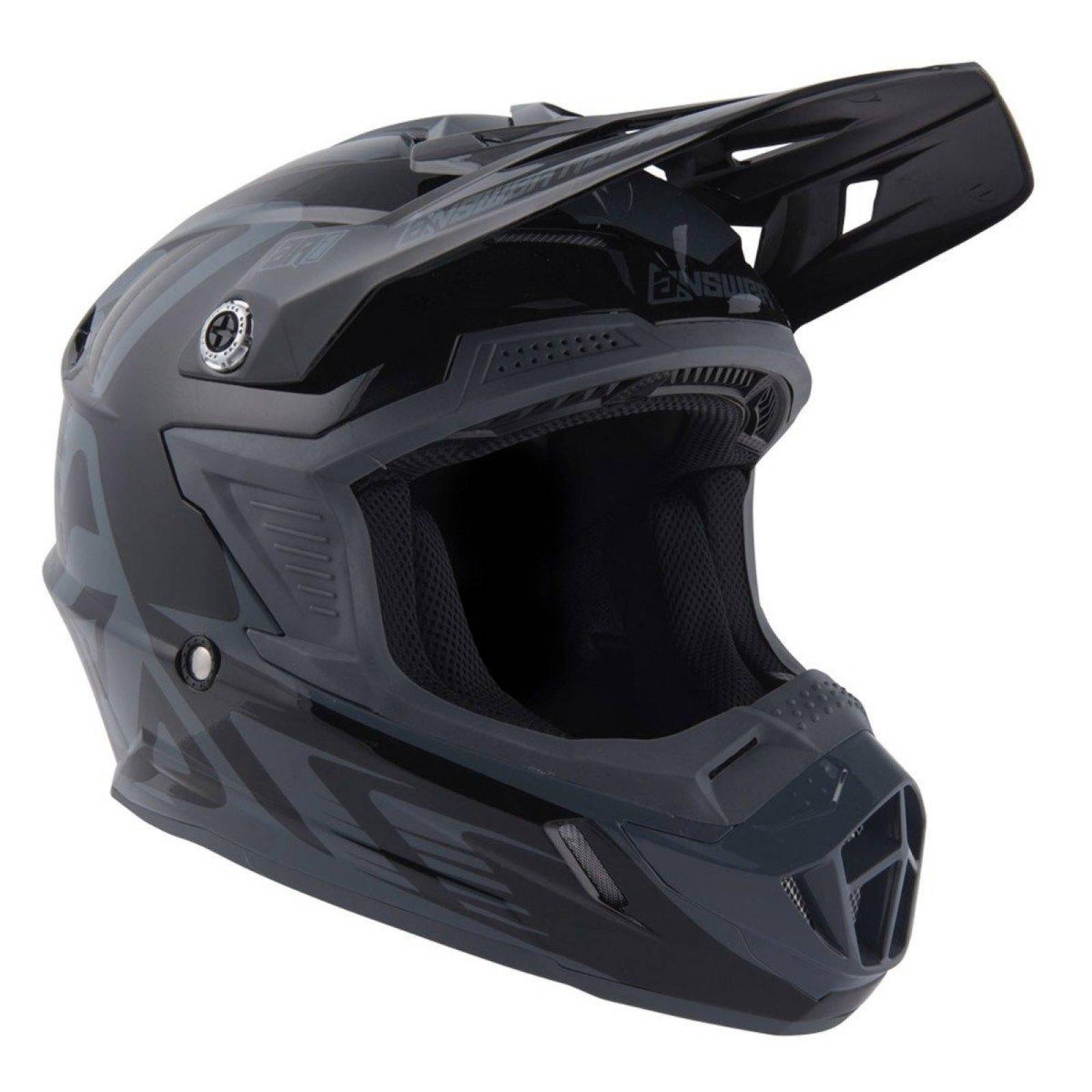 Casco Moto Cross Answer Ar1 Edge Negro / Carbón