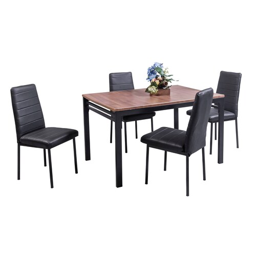 Comedor Troya 4 Sillas Tubular y Cubierta de PVC.