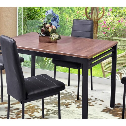Comedor Troya 4 Sillas Tubular y Cubierta de PVC.