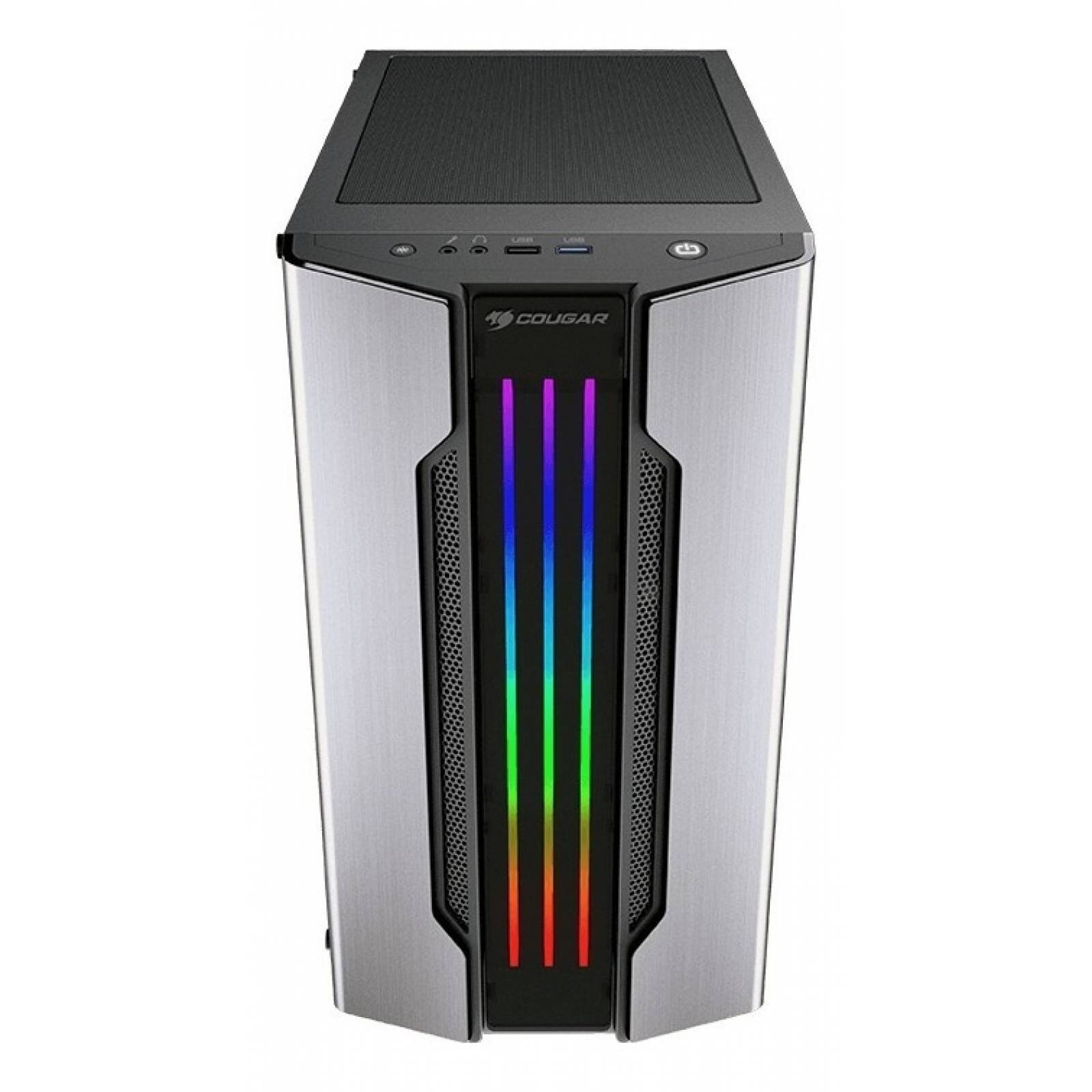 Gabinete Cougar Gemini M Silver Rgb Cristal Templado