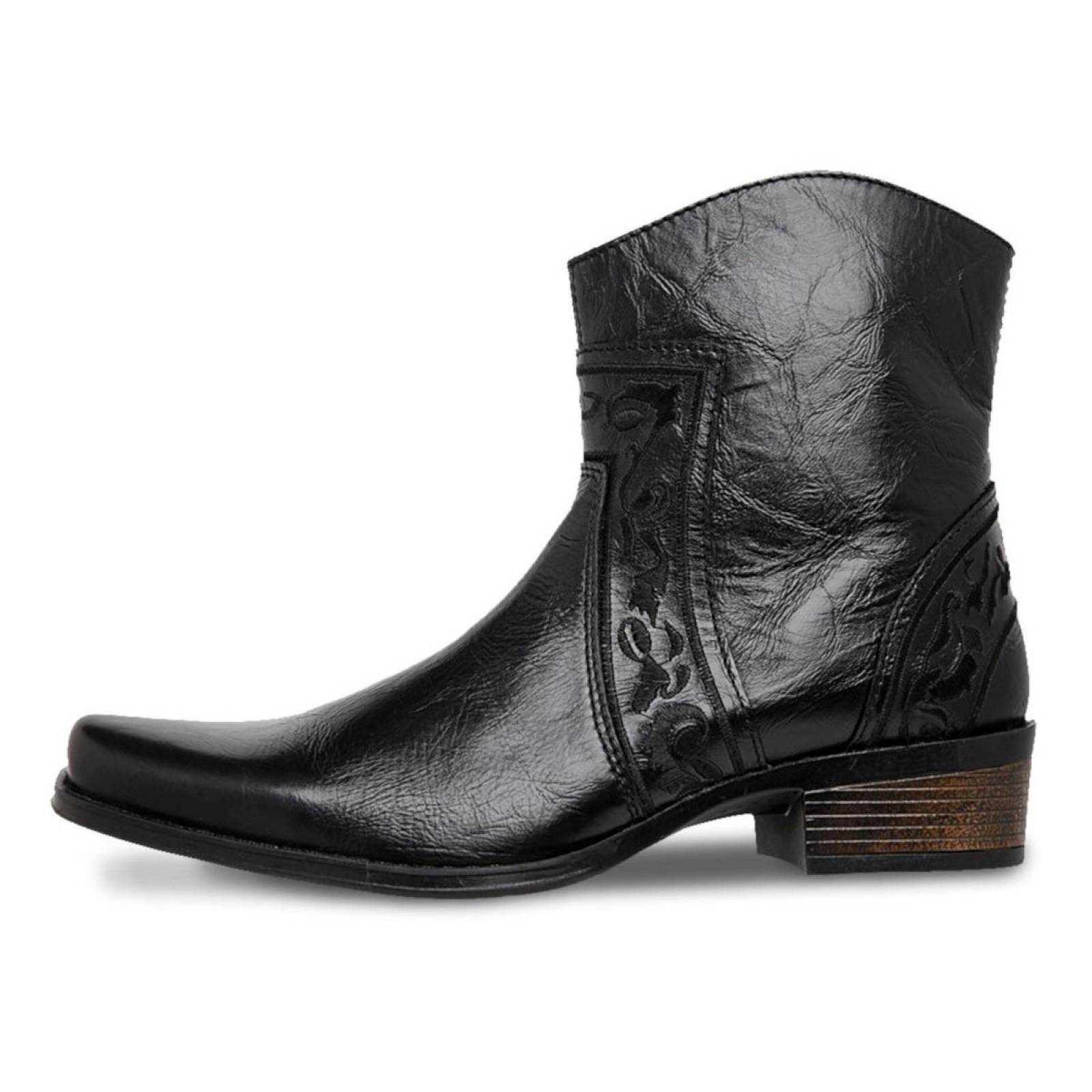Botin vaquero hombre urban cowboy negro 40704 - Sears