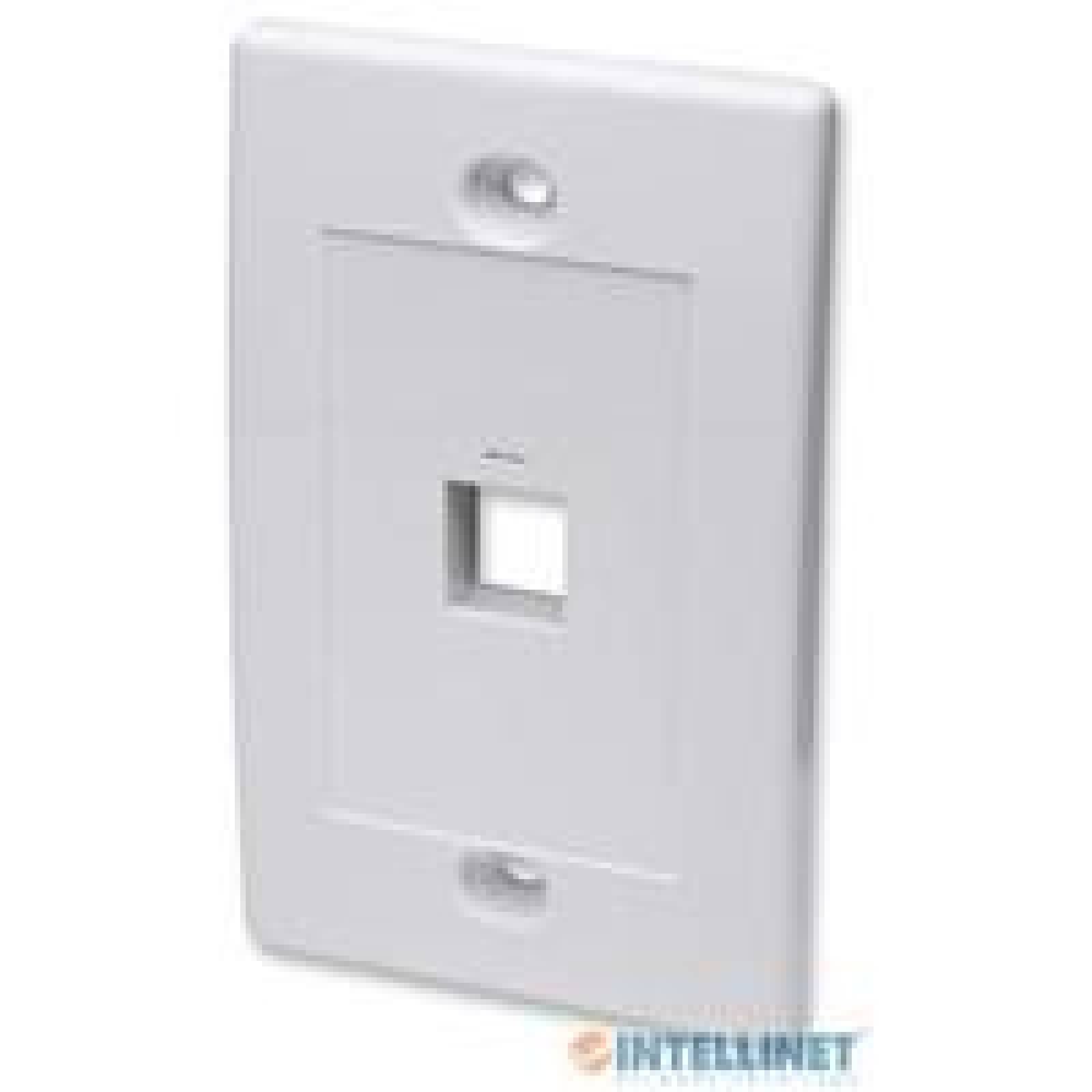 TAPA DE PARED INTELLINET FACEPLATE PLACA 1 PUERTO BLANCO TAPA DE PARED INTELLINET FACEPLATE PLACA 1 PUERTO BLANCO