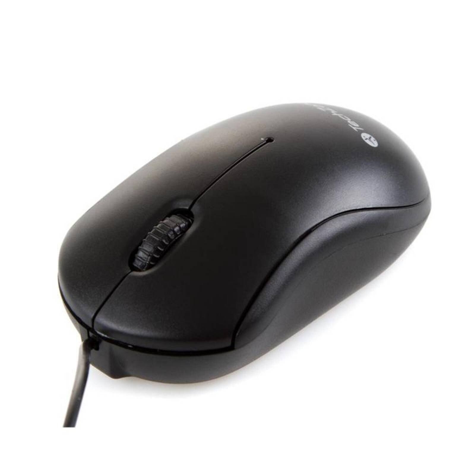MOUSE OPTICO ALAMBRICO TECH ZONE MAS SCROLL 800 DPIS USB NEGRO
