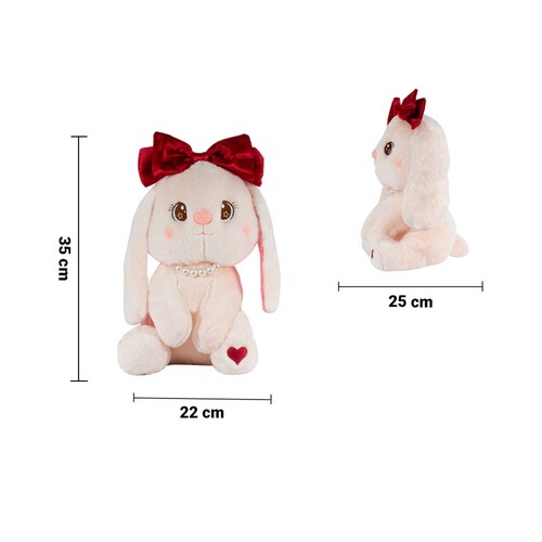 Conejo De Peluche Grande Conejito Kawaii Bunny Con Moño