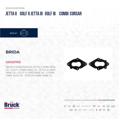 Brida Carburador 026129761E Bruck-Germany