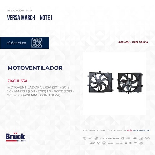 Motoventilador 214811HS3A Bruck-Germany