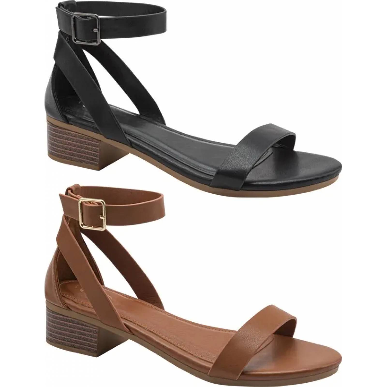Kit 2 pares sandalia casual dama multicolor Vi Line modelo 7271