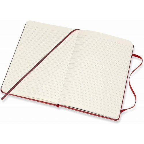 Libreta Clásica Moleskine Mediana Roja Hoja Rayada Pasta Dura