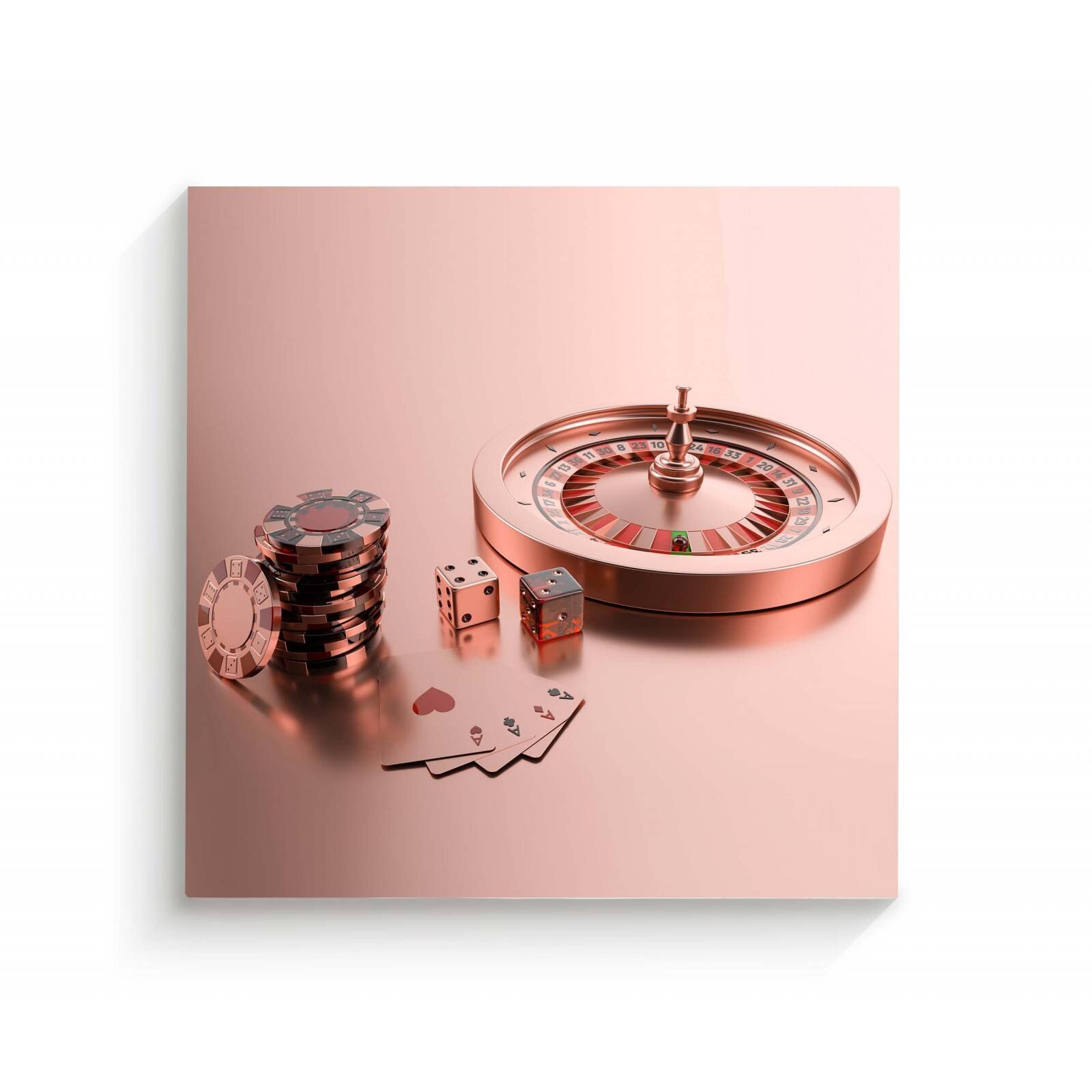 Cuadro Decorativo Canvas Ruleta de Casino 70x70